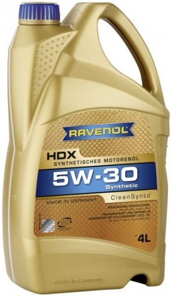Motorový olej Ravenol HDX 5W-30, 4L — Autodíly PEMA