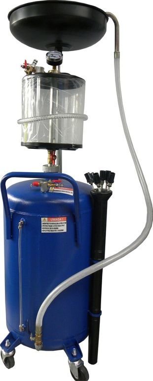 Pojizdná olejová jímka s odsávačkou 80L a odměrným válcem GEKO G02120 — Autodíly PEMA