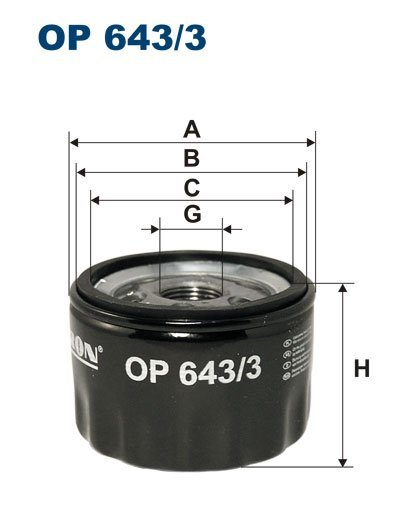 Olejový filtr Filtron OP643/3 — Autodíly PEMA